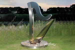 Large Stainless Steel Metal Harp Water Fountain Sculpture for Sale CSS ...