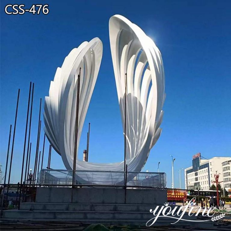 Large Size Stainless Steel Shell Statue for Sale CSS-476-Abstract Metal ...